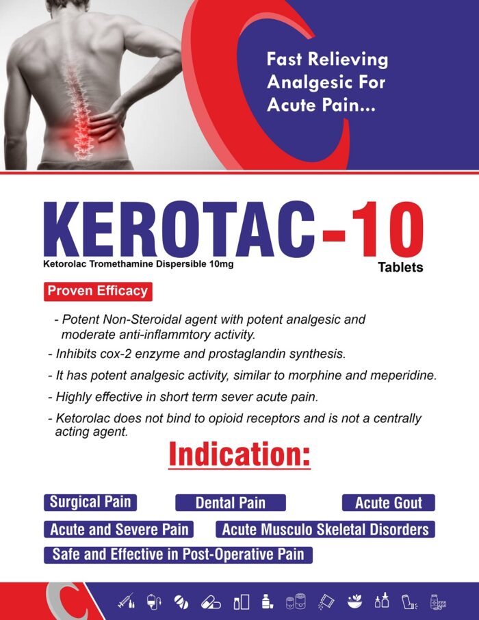KEROTAC-10 Tablets - Ketorolac 10mg Product Pharma Franchise Company in ...