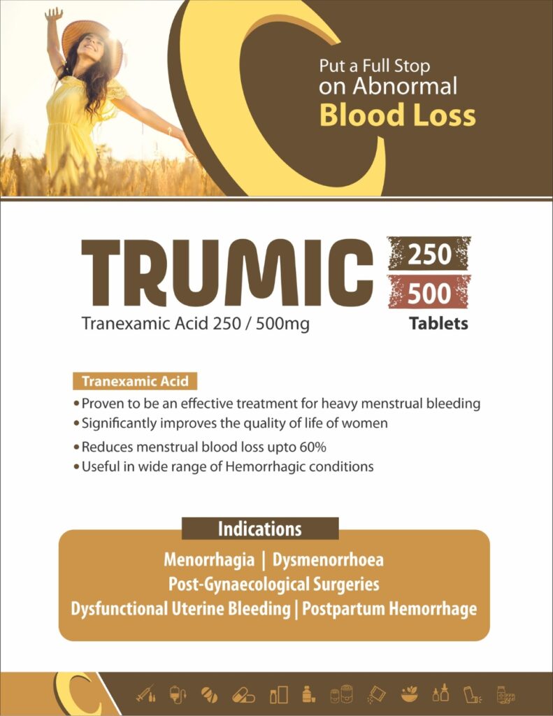 TRUMIC-500 Tablets - Tranexamic Acid 500mg Ip Product Pharma Franchise ...