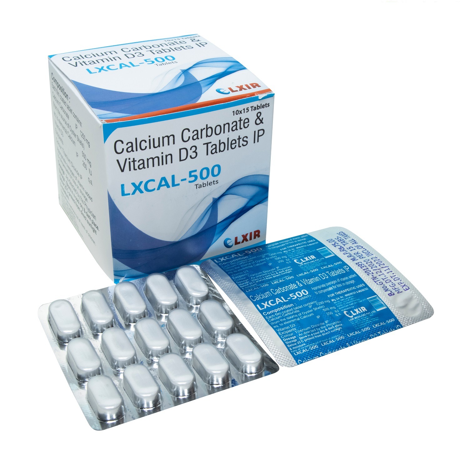 LXCAL-500 Tablets - Calcium Carbonate EQ To Calcium & Vitamin D3 ...