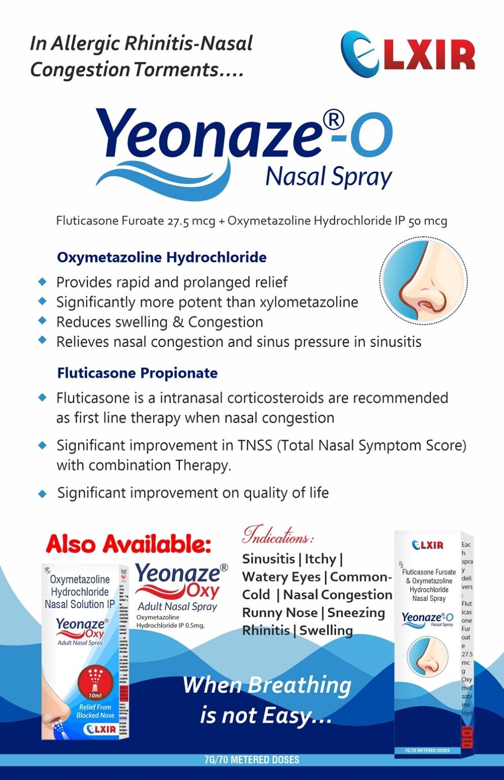 YEONAZE-O Nasal Spray Respiratory - Fluticasone Furoate & Oxymetazoline ...
